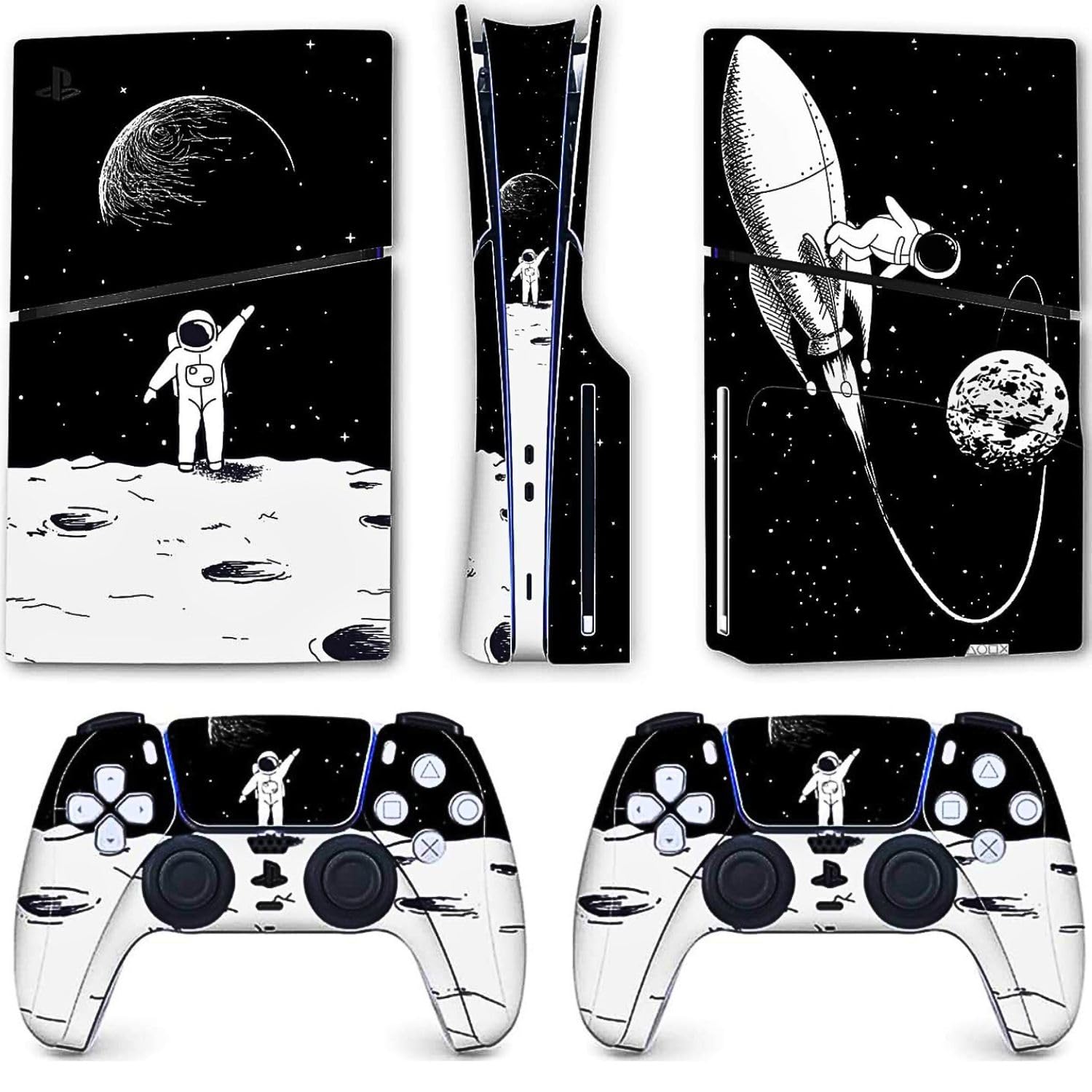 Space Moon PS5 Skin - Astronaut Cute Vinyl Wrap Sticker Sony Playstati ...