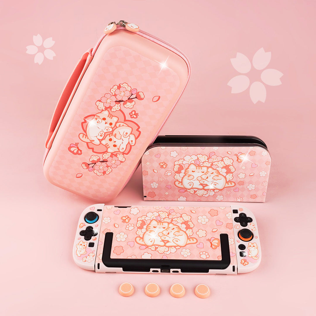 Sakura Cat Bundle for Nintendo Switch 2 | Kawaii Pink Anime Switch 2 A ...