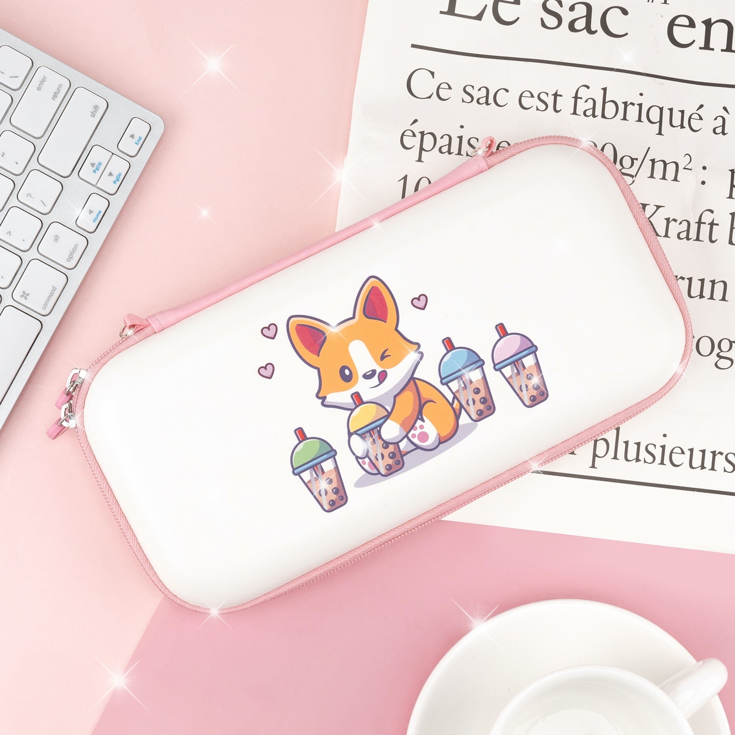 Corgi Boba Carry Case - Fits All Nintendo Switch – Beluga Design