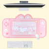 Bunny Pink Desk Mat - Cute Gaming Nintendo Switch Pad – Beluga Design